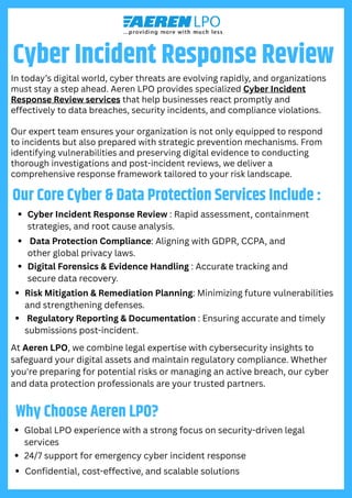 Cyber incident Response Review-Aeren lpo | PDF