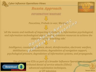Cyber Influence Operations | PPTX