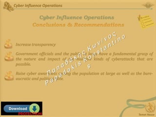 Cyber Influence Operations | PPTX