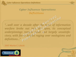 Cyber Influence Operations | PPTX