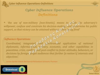 Cyber Influence Operations | PPTX