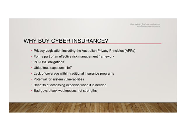 Cyber insurance (linked in) the basics (tcic) | PDF