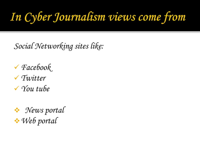 Cyber journalism | PPTX