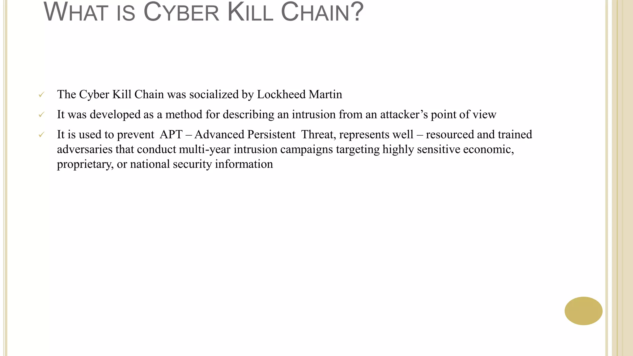 Cyber kill chain | PPTX