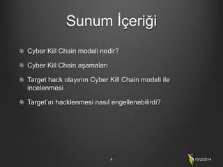 Süleyman Özarslan - Cyber kill chain modeli güvenlik denetim yaklaşımı | PPTX