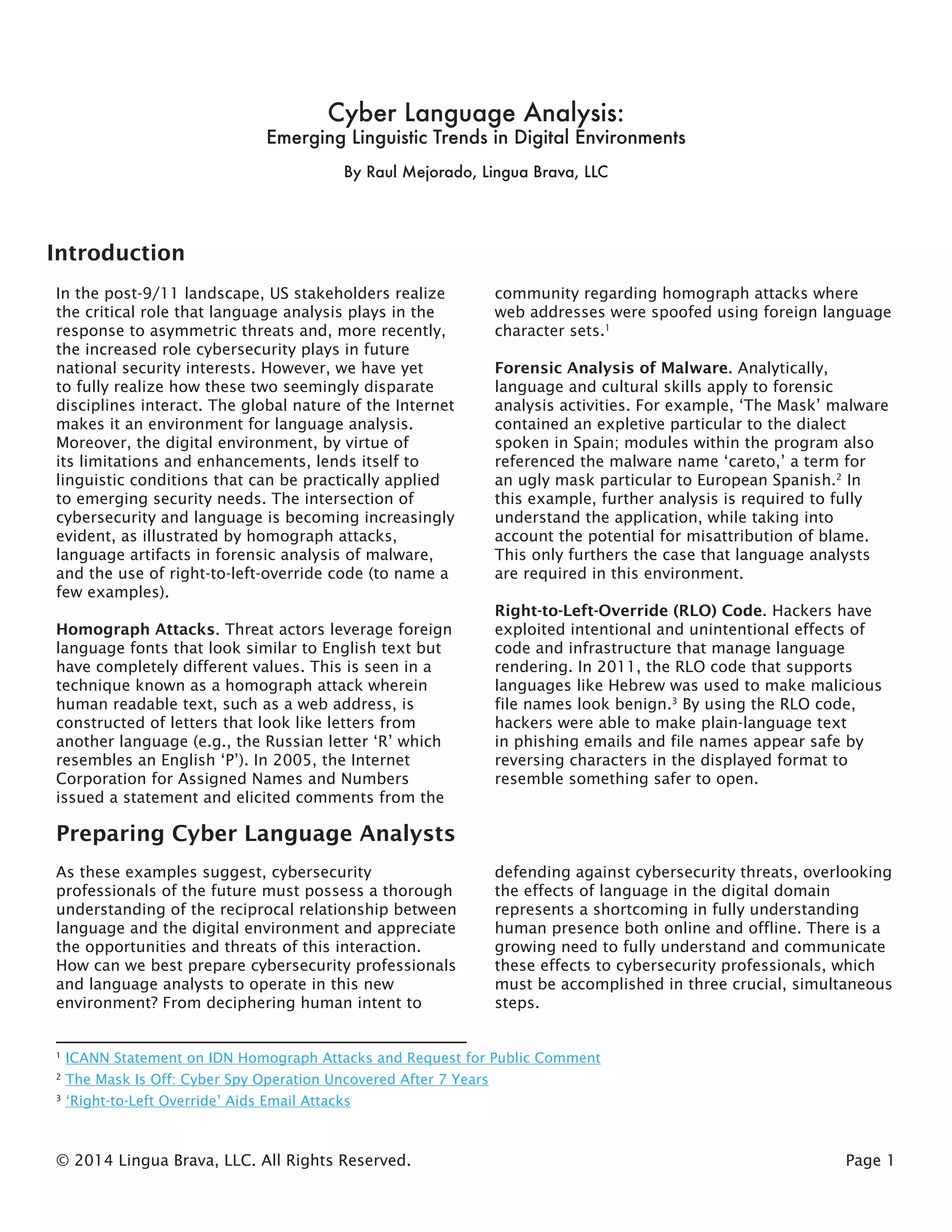 Cyber Language Analysis: Emerging Linguist Trends in Digital Environments | PDF