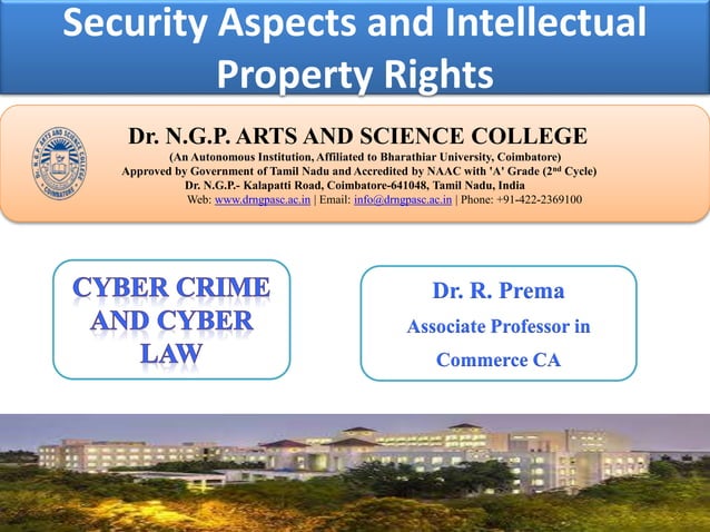 Cyber law - Security aspects and Intellectual Property rights | PPT