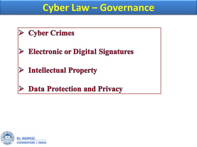 Cyber law - Security aspects and Intellectual Property rights | PPT