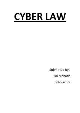 Cyber law assignment | DOCX