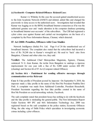 Cyber law cases and sections (1) | PDF