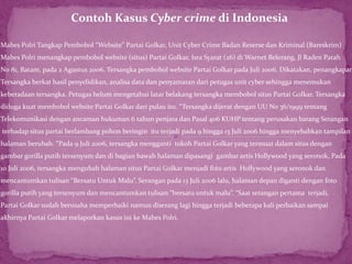 Cyber law dan cyber crime di indonesia | PPTX