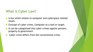 Cyber law & Intellectual property issues | PPTX