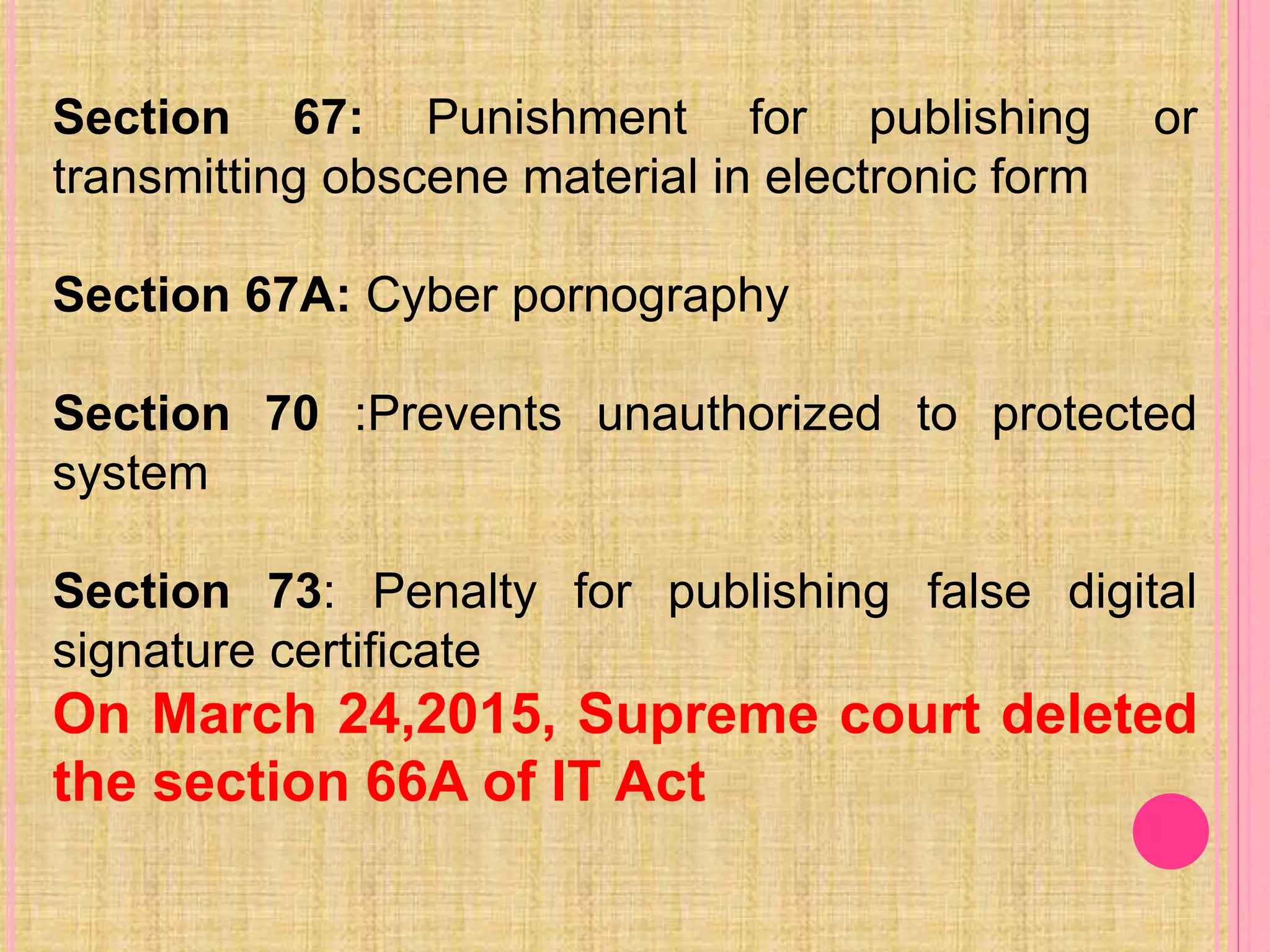 Cyber law – it act 2000,it act 2008 | PPTX