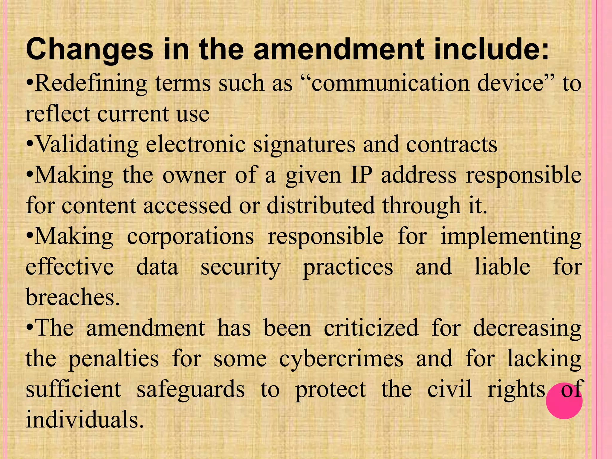 Cyber law – it act 2000,it act 2008 | PPTX