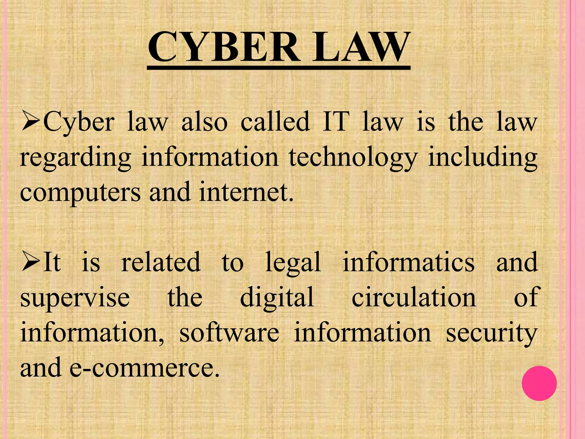 Cyber law – it act 2000,it act 2008 | PPTX