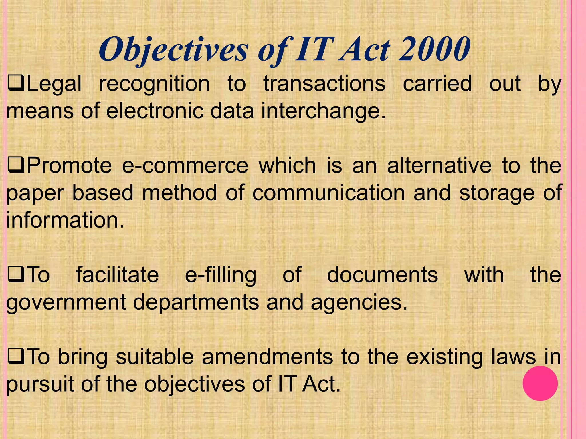 Cyber law – it act 2000,it act 2008 | PPTX