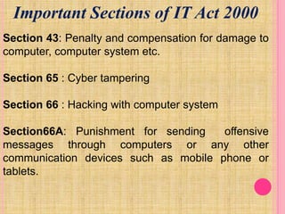Cyber law – it act 2000,it act 2008 | PPTX