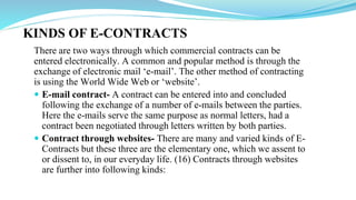 Issues of electronic contracts | PPTX