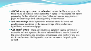 Issues of electronic contracts | PPTX | Email | Internet