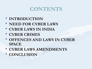 CYBER LAWSCYBERCRIMECYBERSPACECYBERWORLDpptx | PPT
