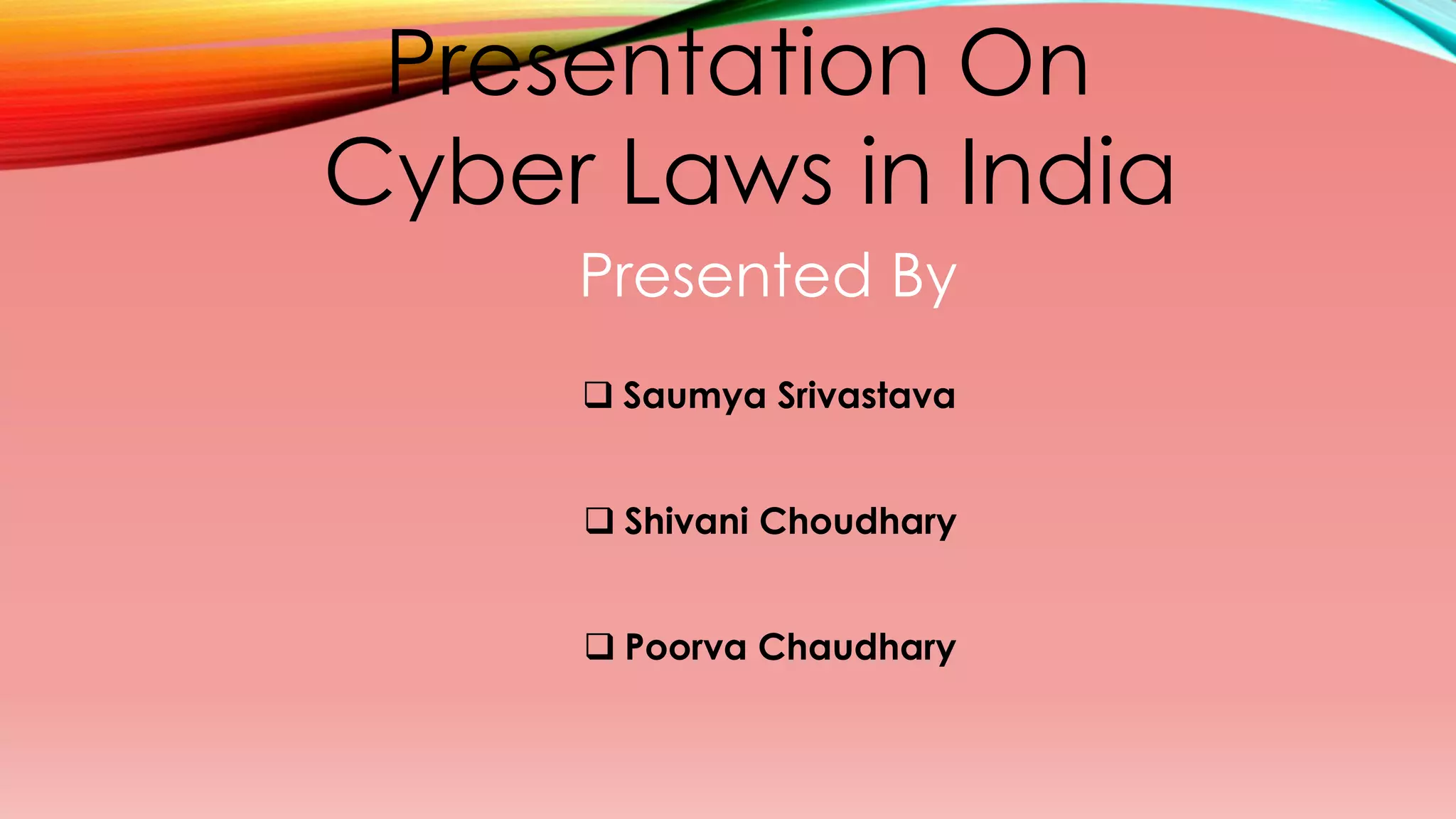 Cyber laws in India | PPTX