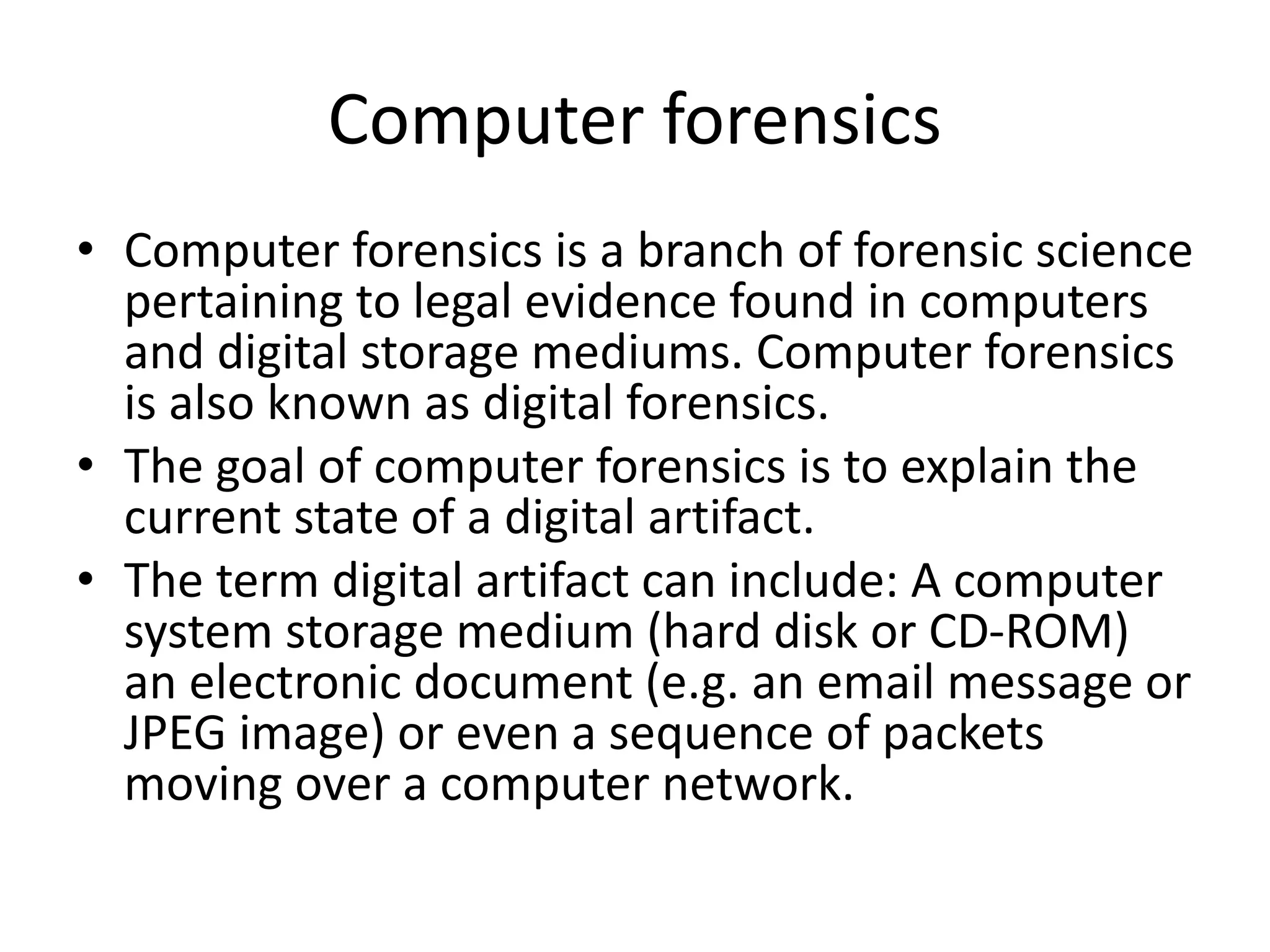 CYBERFORENSICS | PPTX | Databases | Computer Software and Applications