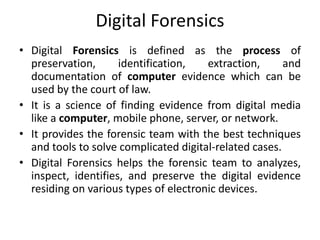 CYBERFORENSICS | PPTX | Databases | Computer Software and Applications