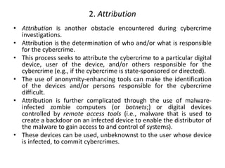 Obstacles to Cybercrime Investigations | PPTX