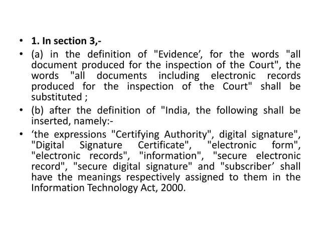Information Technology Act, 2000, THE SECOND SCHEDULE : Amendments to ...