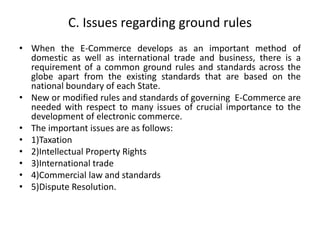 Important Issues in Global E-commerce | PPT