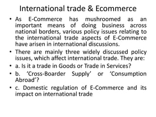 Important Issues in Global E-commerce | PPT