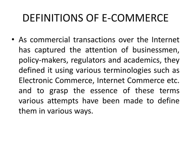 Important Issues in Global E-commerce | PPT