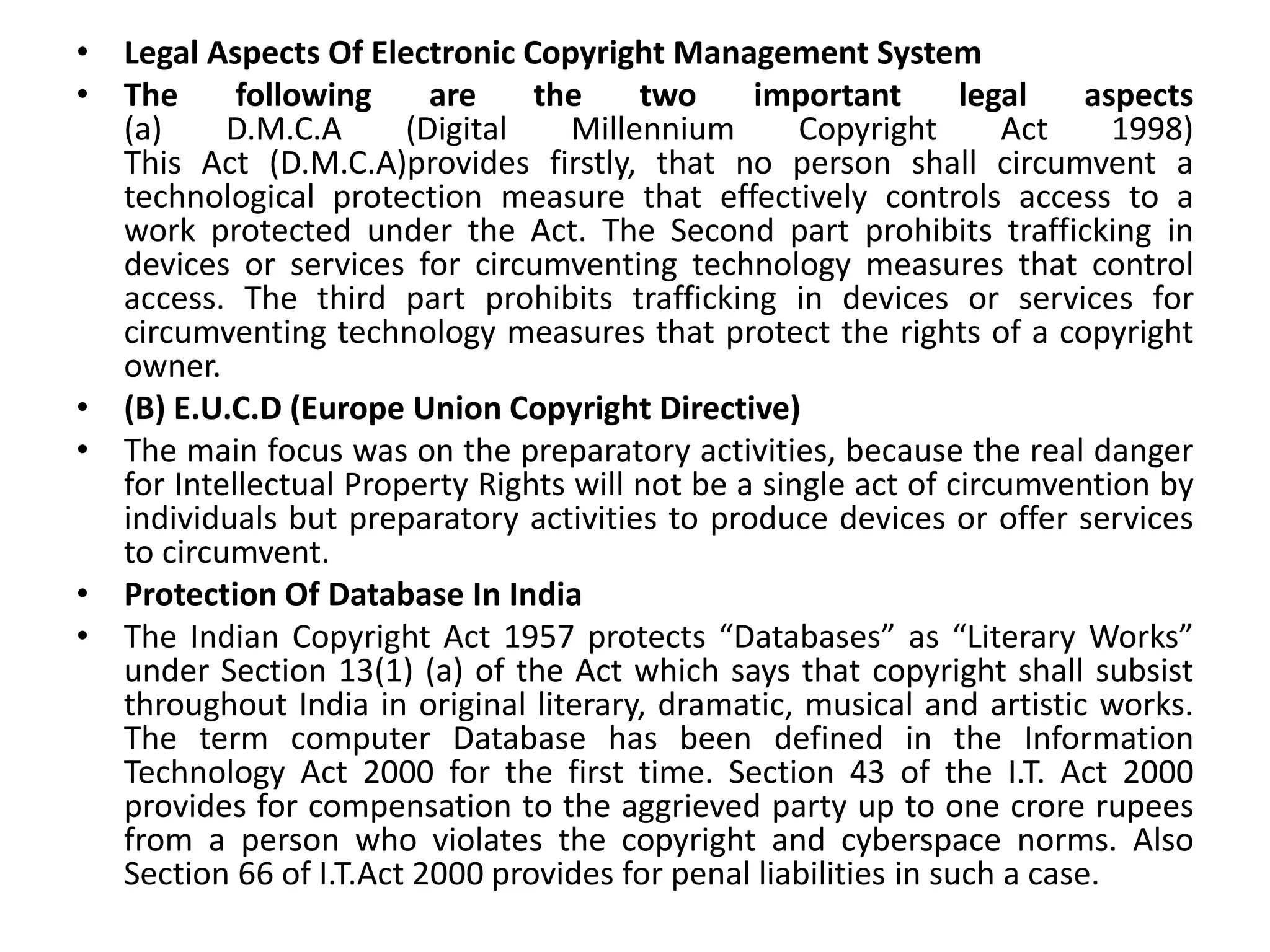 IPR – An Overview, Copyright Issues in Cyberspace | PPTX