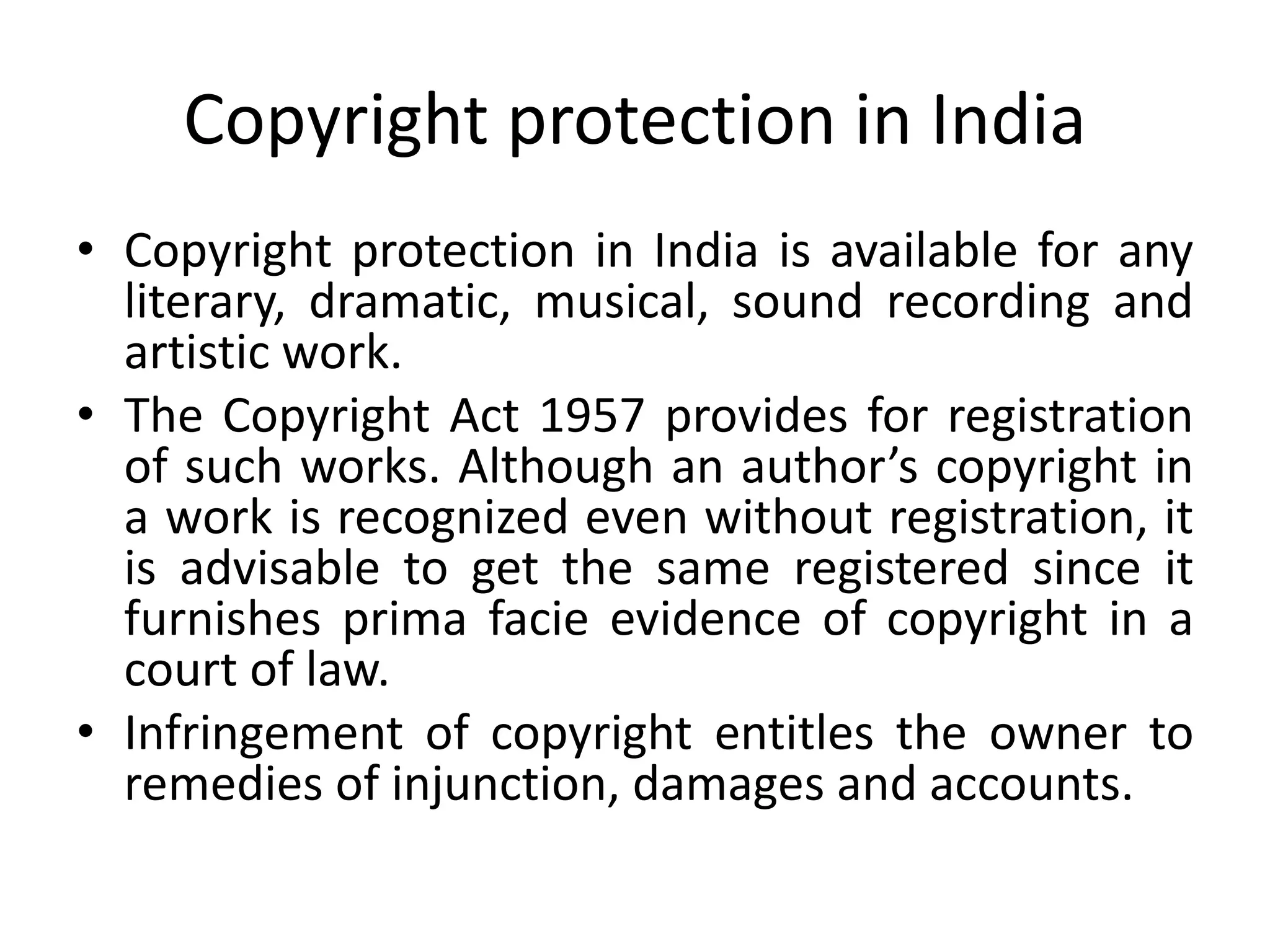 IPR – An Overview, Copyright Issues in Cyberspace | PPTX