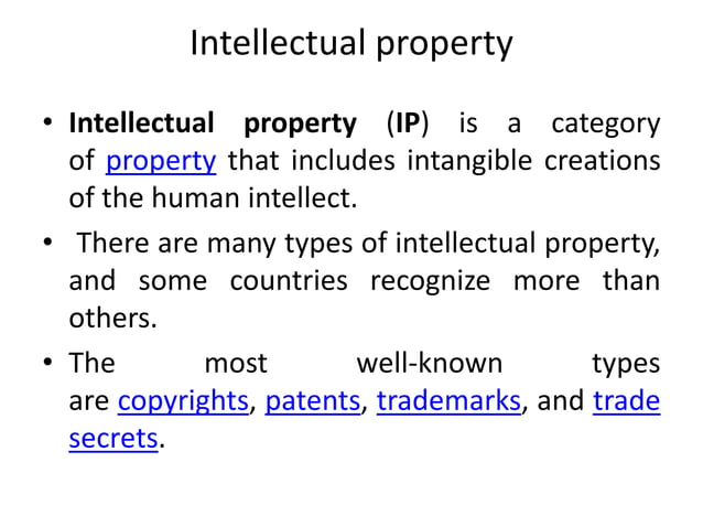 IPR – An Overview, Copyright Issues in Cyberspace | PPTX | Business | Business and Finance