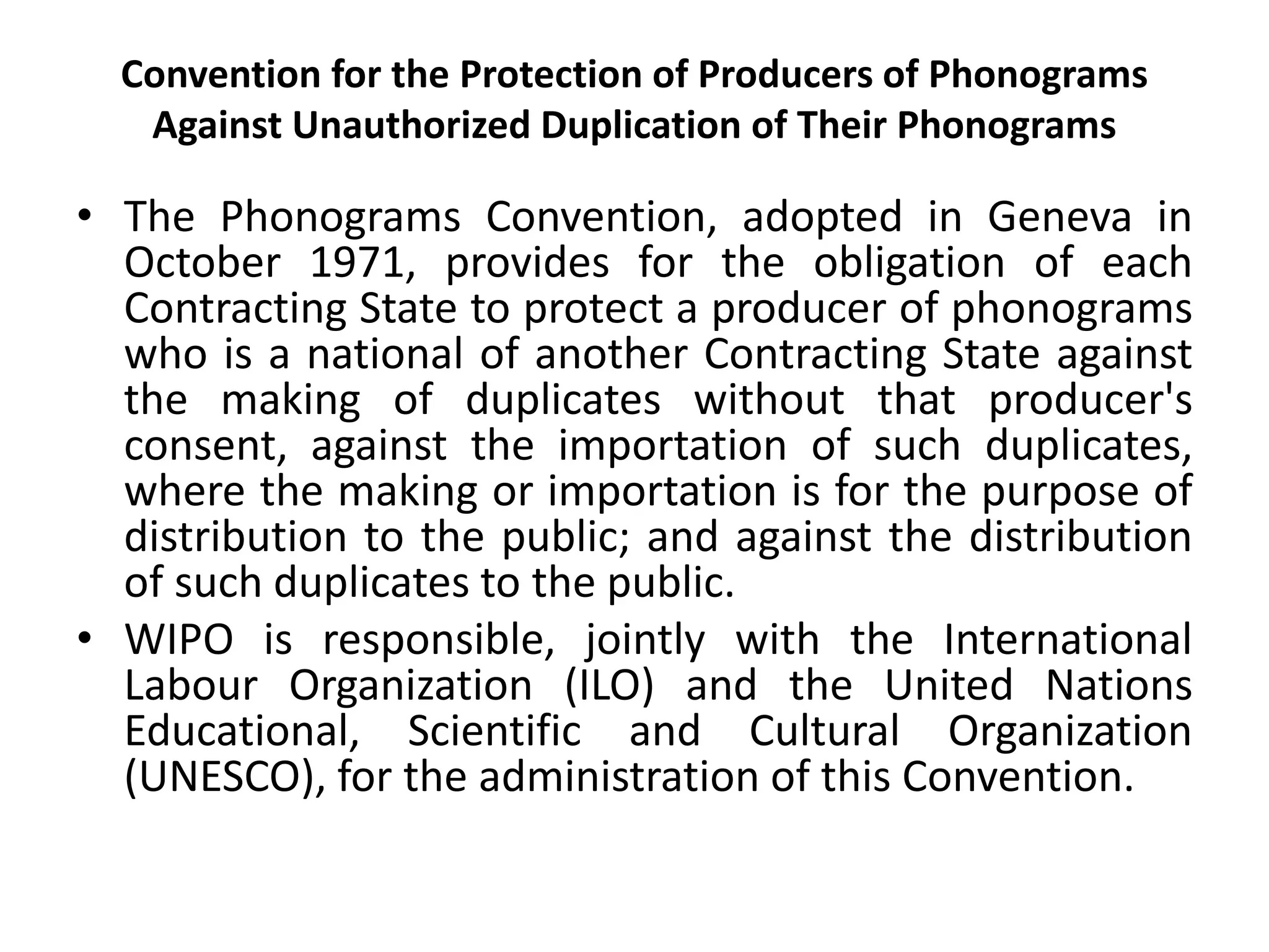 International Treaties for protection of IPR | PPTX