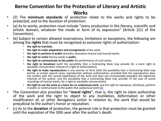 International Treaties for protection of IPR | PPTX