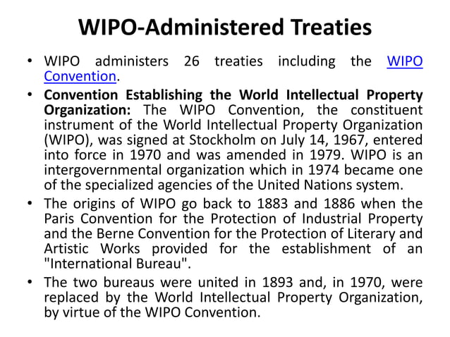 International Treaties for protection of IPR | PPTX