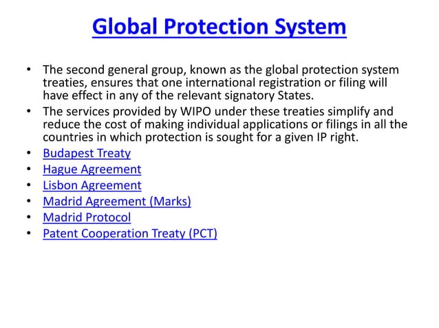 International Treaties for protection of IPR | PPTX
