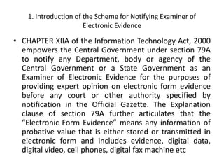 Scheme for Notifying Examiner of Electronic Evidence Under section 79A ...
