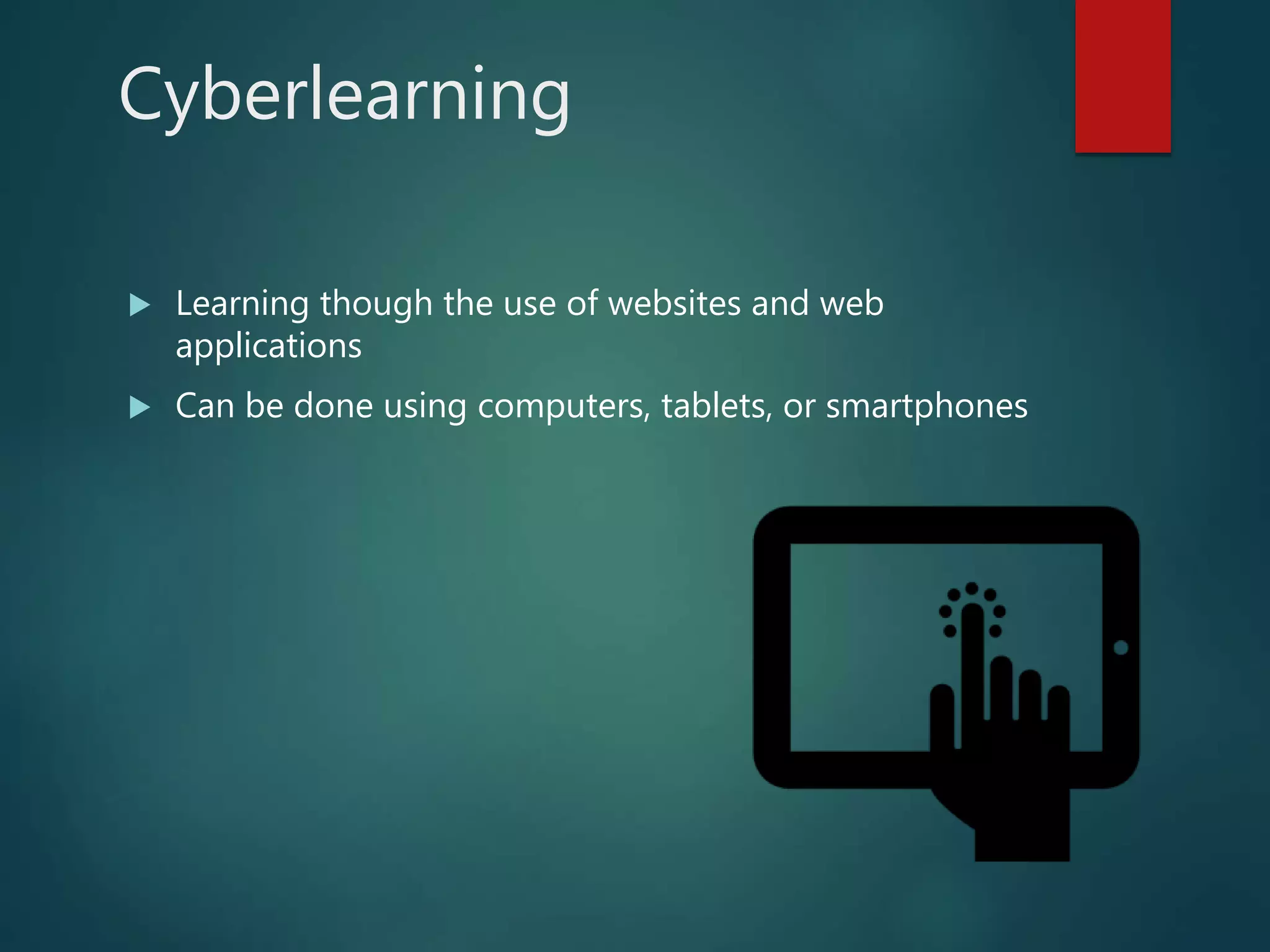 Cyberlearning power point | PPTX | Internet | Computing