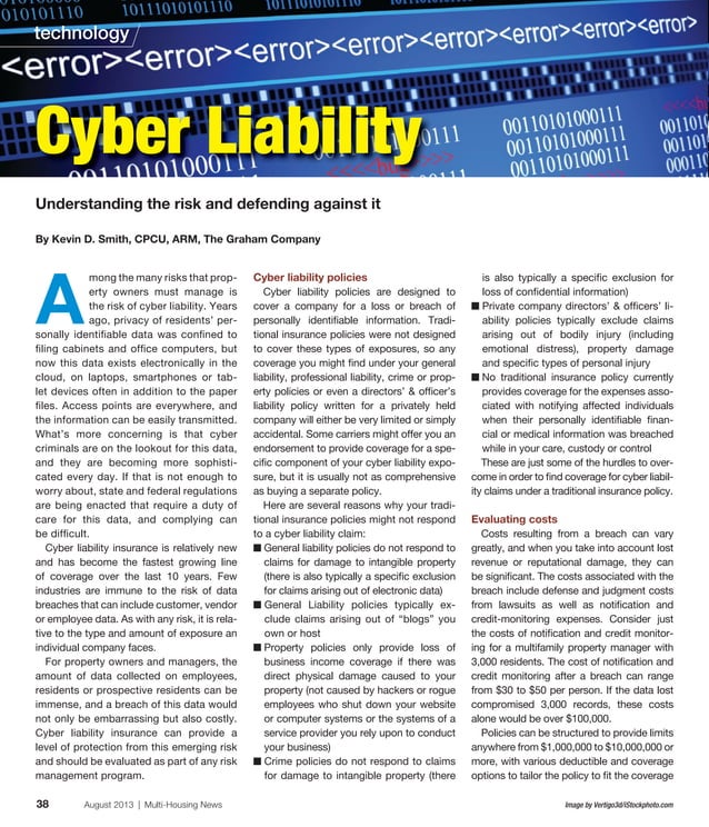 Cyber Liability Risk | PDF | Home Insurance | Insurance