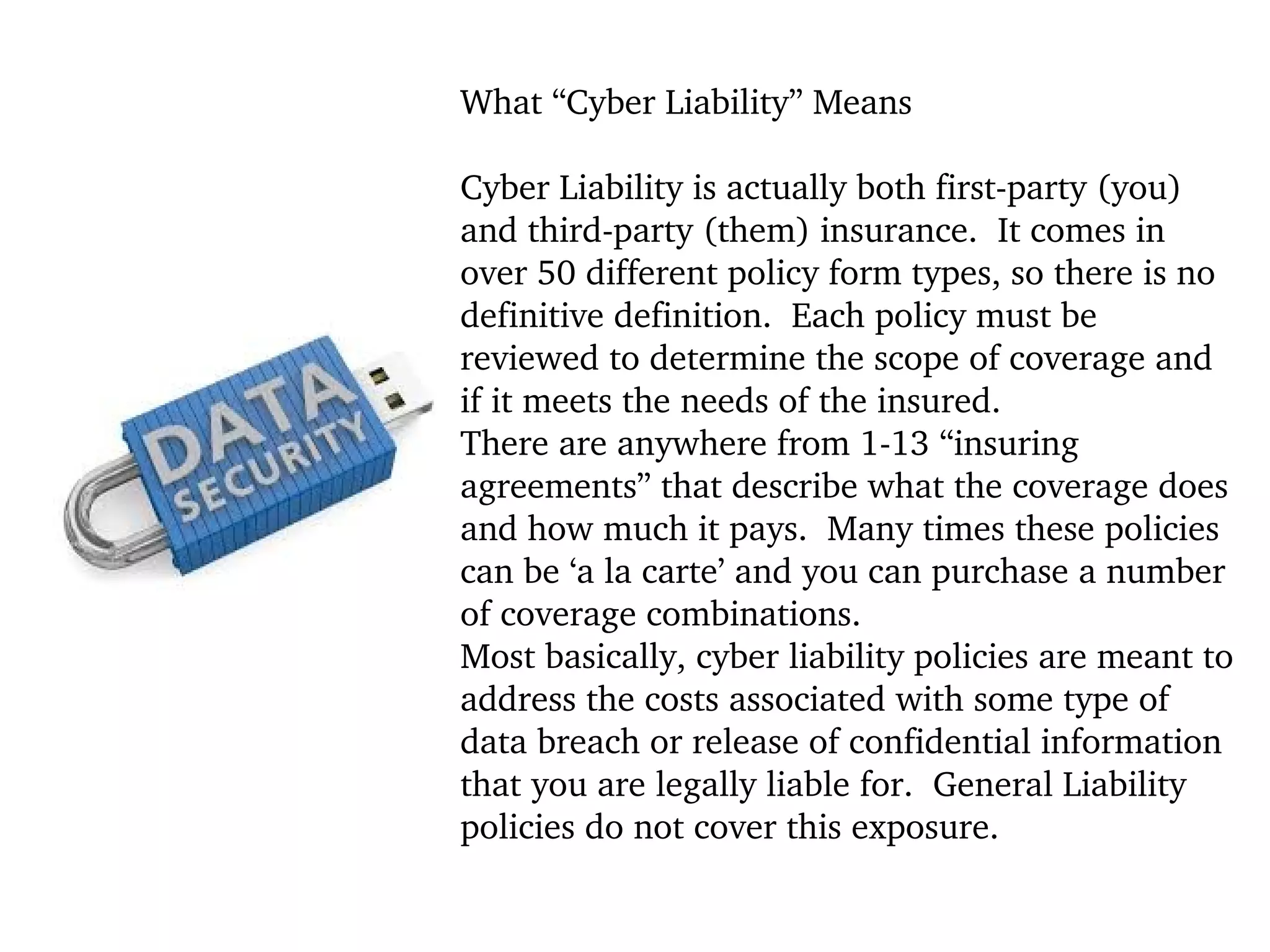 Cyber liability insurance | PPT