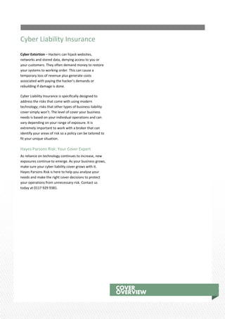 Cyber liability and cyber security | PDF | Internet Safety | Parenting