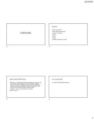 Philippine Cyber-Libel | PDF