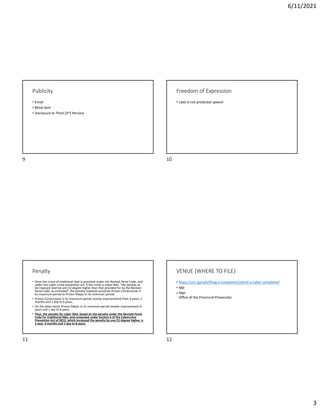 Philippine Cyber-Libel | PDF