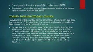 Cybernetic nature of ecosystem | PPTX