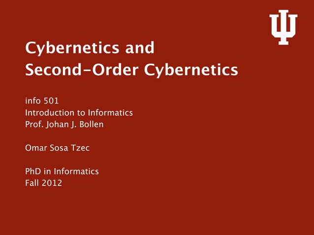 Cybernetics and Second-order Cybernetics | PPT