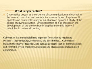 Cybernetics and communication | PPTX