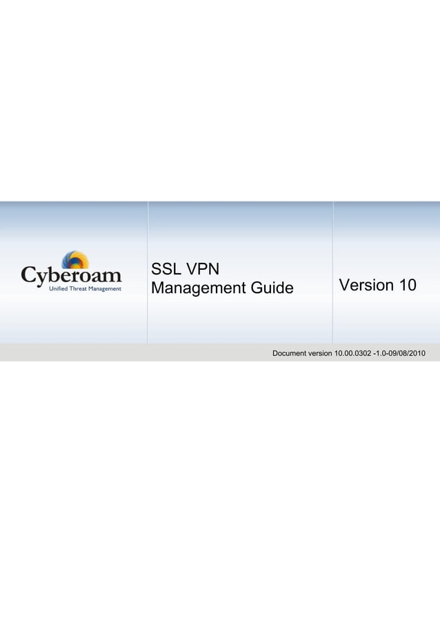Cyberoam ssl vpn_management_guide | PDF | Internet | Computing